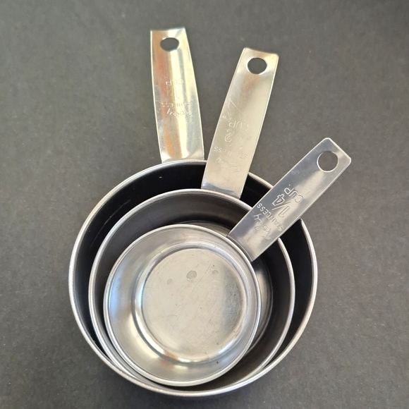 foley | Kitchen | Vintage Foley Script Stainless Steel Measuring Cups ...